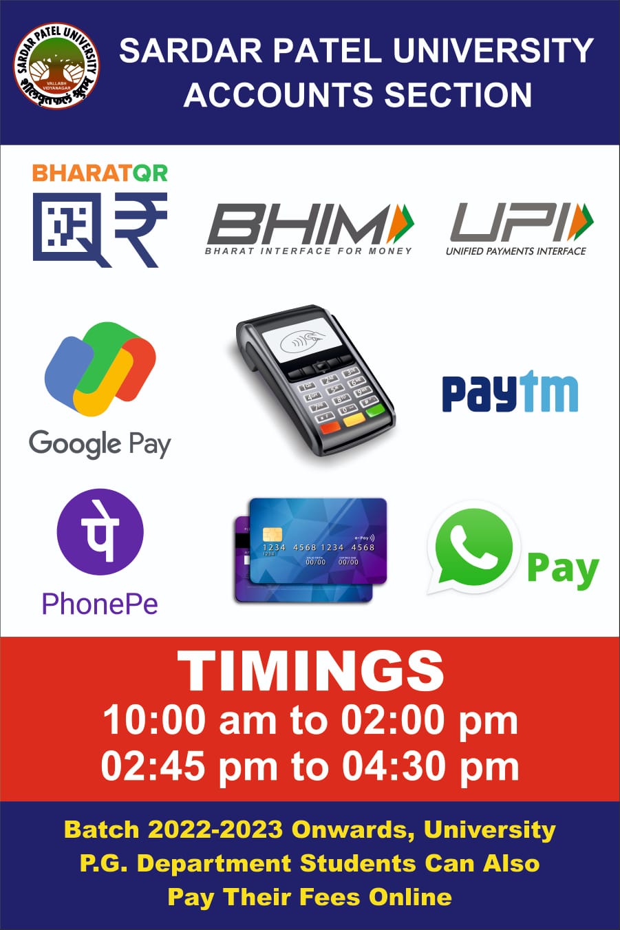 Account Section - Sardar Patel University